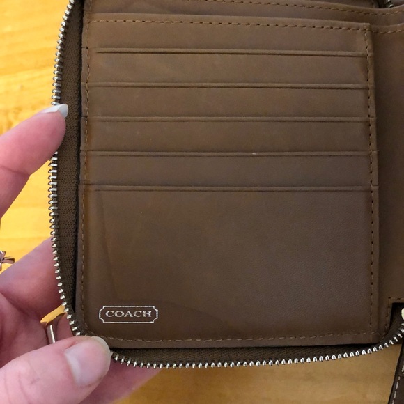 Coach | Bags | Coach Wallet Signature Fabric With Leather Inside | Poshmark